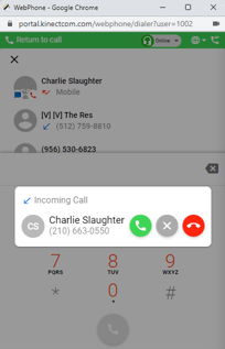 Using the Kinect Web Phone Application